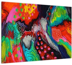 Obraz abstraktní - barvy (70x50 cm)