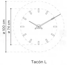 Designové nástěnné hodiny Nomon Tacon 12N Gold 100cm