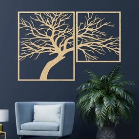 Dvoudílný dřevěný obraz Strom života - harmonie a elegance | SENTOP PR0221