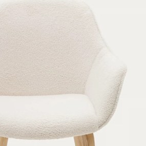 OnaDnes -20% Bílá čalouněná jídelní židle Kave Home Aleli