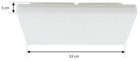 Prios Artin LED stropní světlo, hranaté, 33 cm