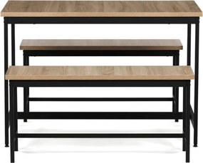 Jídelní stůl s lavičkami AUT-G1175 OAK
