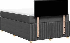 Box spring postel s matrací tmavě šedá 120x190 cm textil 3287410