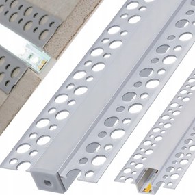 BERGE LED hliníkový profil zapuštěný 2m - sada