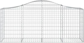 Klenuté gabionové koše 3 ks 200x50x80/100 cm pozinkované železo 3145620