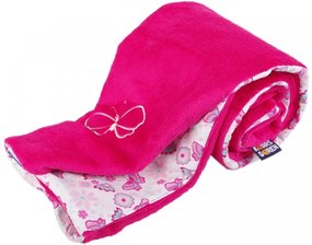 Kaarsgaren Dětská deka motýl 70x100 cm Wellsoft bavlna růžová