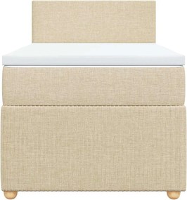 Box spring postel s matrací krémová 80 x 200 cm textil 3287281