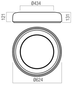 Redo 01-3724 - LED Stropní svítidlo DIP LED/40W/230V černá