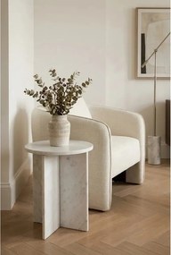 Mramorový kulatý odkládací stolek ø 40 cm Savio – Premier Housewares