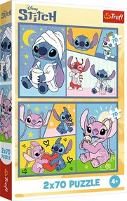 Trefl Puzzle 2x70 Lilo&Stitch - Se Stitchem není nuda