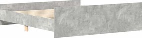 Rám postele s hlavovým a nožním čelem betonově šedý 180x200 cm 3203771