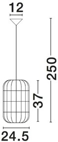 Rustikální lustr Aurora 24.5 bílé