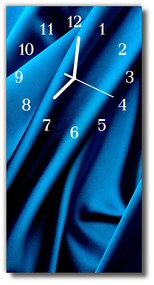 Skleněné hodiny vertikální Modré plátno