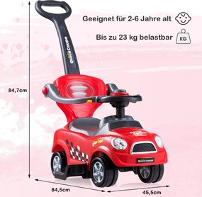Costway 3 v 1 Push Car s odnímatelnou rukojetí a ochranným krytem