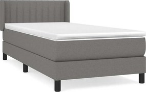 Box spring postel s matrací tmavě šedá 90x190 cm textil 3129834