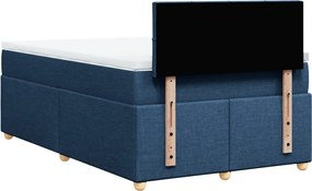 Box spring postel s matrací modrá 120x200 cm textil 3286653