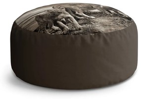 Sablio Taburet Circle Lvice a lvíčata: 38x48 cm