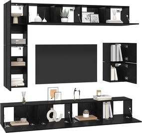 Sestava TV skříněk 8 ks Černý dub Kompozitní dřevo 3393295