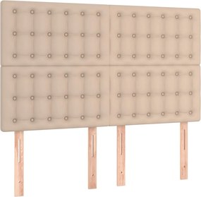 Box spring postel s matrací cappuccino 140x200 cm umělá kůže 3137670