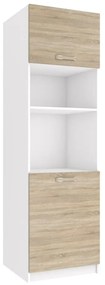 Vysoká kuchyňská skříňka Belini pro vestavnou troubu 60 cm dub sonoma  TOR SSP60/0/WT/DS/0/F