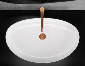Rea Sabina 65, umyvadlo na desku 655x405x120 mm, bílá lesklá, REA-U6363