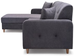 Casarredo - Komfort nábytek Rohová sedací souprava MIKOLA rozkládací s úložným prostorem, Hugo 28 | Umístění rohu: roh na levé straně
