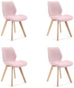 Set čtyř jídelních židlí SJ.0159 růžové