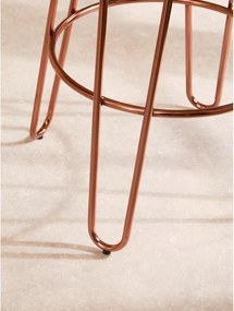 Barová stolička z jilmového dřeva v přírodní barvě/v růžovo zlaté barvě (výška sedáku 75 cm) District – Premier Housewares