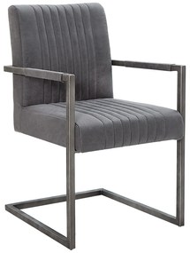 Konferenční židle Asteg s loketními opěrkami, kov, šedá