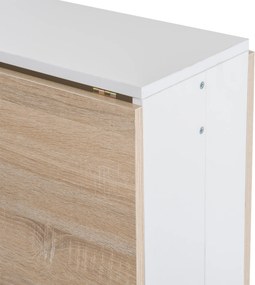 HOMCOM Skládací Jídelní Stůl Kuchyňský Stolek se 2 Sklopnými Listy pro Úsporu Místa Moderní Design 103x76x73.5cm Dřevo