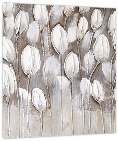 Obraz - Strukturované tulipány (30x30 cm)