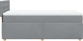 Box spring postel s matrací světle šedá 90x190 cm textil 3288849