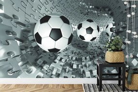 Fototapeta 3D Puzzle Fotbal Samolepící tapety 90x60