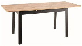 MAXIVA Jídelní stůl rozkládací - IKAR, 124/168x78, dub artisan/černá