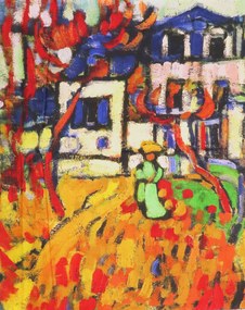 Bavlissimo Šála 180 x 70 cm Vlaminck The Blue House
