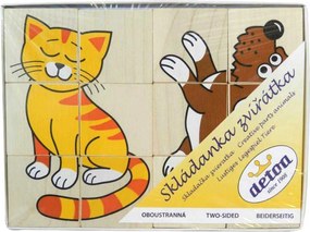 DETOA DŘEVO Puzzle skládanka zvířátka 12 dílků *DŘEVĚNÉ HRAČKY* dt14291