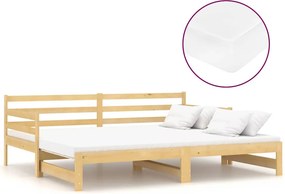 Výsuvná válenda 2× (90 x 200 cm) masivní borové dřevo 3083659