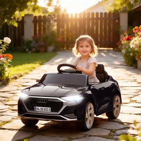 AIYAPLAY Elektrické auto pro děti od 3 let Audi Q8 Etron Sportback 12V s dálkovým ovládáním, pružným odpružením kol, jasnými světly, klaksonem a hudb…
