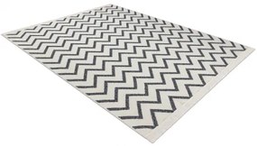 koberec TWIN 23002 ZigZag, bavlna, oboustranný, Ekologické třásně a velikost 80x300 cm | krásné koberce cz