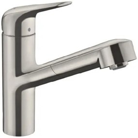 Hansgrohe Focus M42 - Dřezová baterie M4214-H150 s výsuvnou sprškou, sBOX, vzhled nerezu 71829800