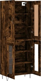 Skříň highboard kouřový dub 69,5 x 34 x 180 cm kompozitní dřevo 3199654