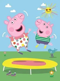 Trefl - Puzzle - Prasátko Peppa: Na trampolíně / 20 dílků / 22 x 16 cm