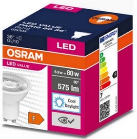 LED žárovka VALUE PAR16 80 36° 6,9W (80W) 865 GU10 80W 6500K