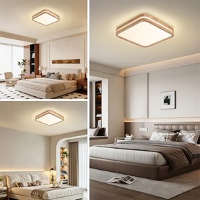 Brilagi - LED Stmív. svítidlo MOLINA SQUARE LED/48W/230V dub 40x40 cm + DO