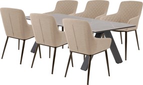 Doppler NOVA PARIS LIKA-TEX® zahradní sedací souprava 6+1 mocca