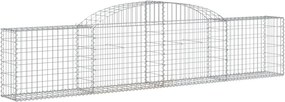 Klenuté gabionové koše 6 ks 300x30x60/80 cm pozinkované železo 3146489