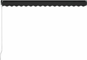 Ručně zatahovací markýza s LED světlem 450 x 300 cm antracitová 3051246