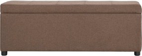 Lavice s úložným prostorem 116 cm hnědá polyester 281320