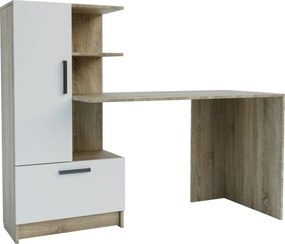 VerDesign ORIGINAL psací stůl levý, dub sonoma/bílý