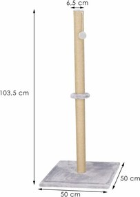 Škrabadlo pro kočky - Věž s míčkem 103 cm SPRINGOS PA1031